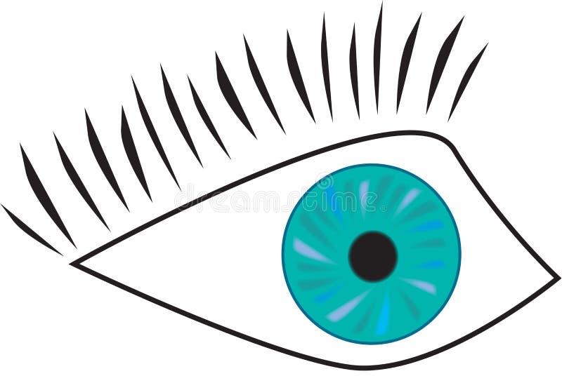 Striking eye illustration. stock vector. Illustration of icon - 25787017