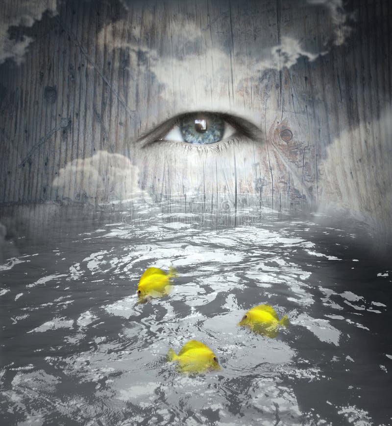 Eye and waterfall stock image. Image of alone, concept - 38988625