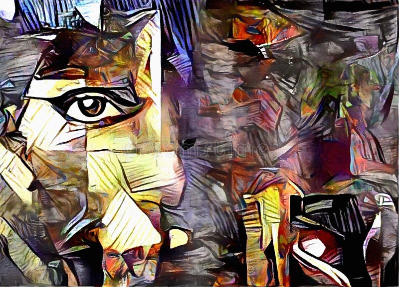 Eye in abstract scene stock illustration. Illustration of abstraction ...