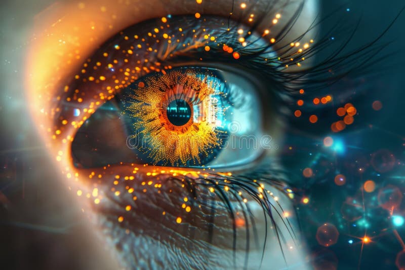 Eye of Ai Technology, Abstract High Tech Eye Concept, Future Eye with ...
