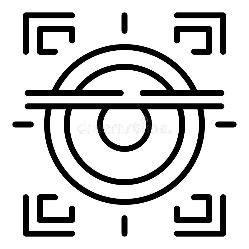 Eye Analysis Icon Outline Vector. Brain System Stock Vector ...