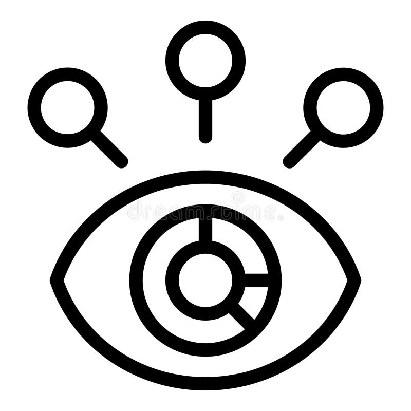 Eye Analyzing Market Data with Magnifying Glass for Business Insights ...