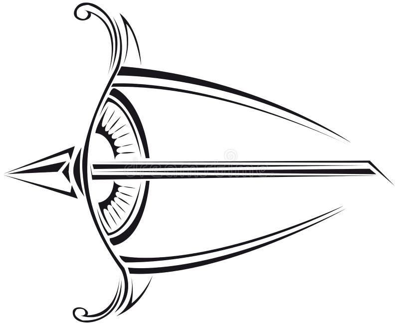 Eye with an arrow stock vector. Illustration of vector - 49372572