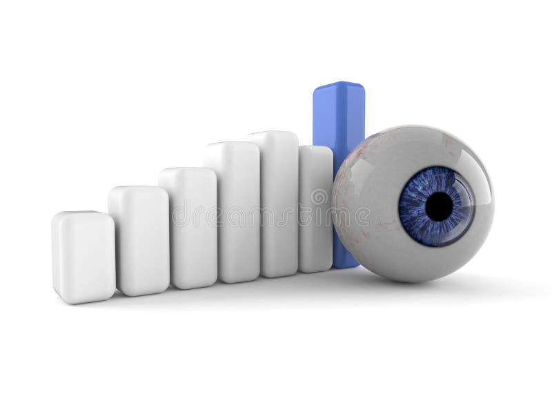 Eye ball with chart stock illustration. Illustration of profit - 157548693