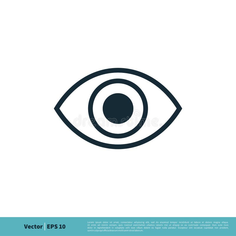 Eye Ball View Icon Vector Logo Template Illustration Design. Vector EPS ...
