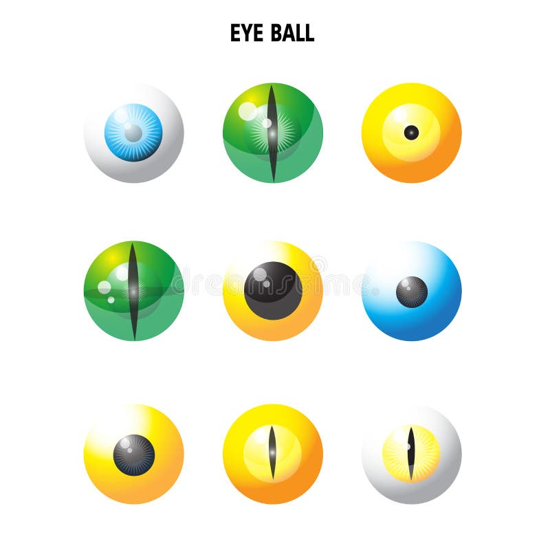The Eye Ball on White Background Stock Illustration - Illustration of ...