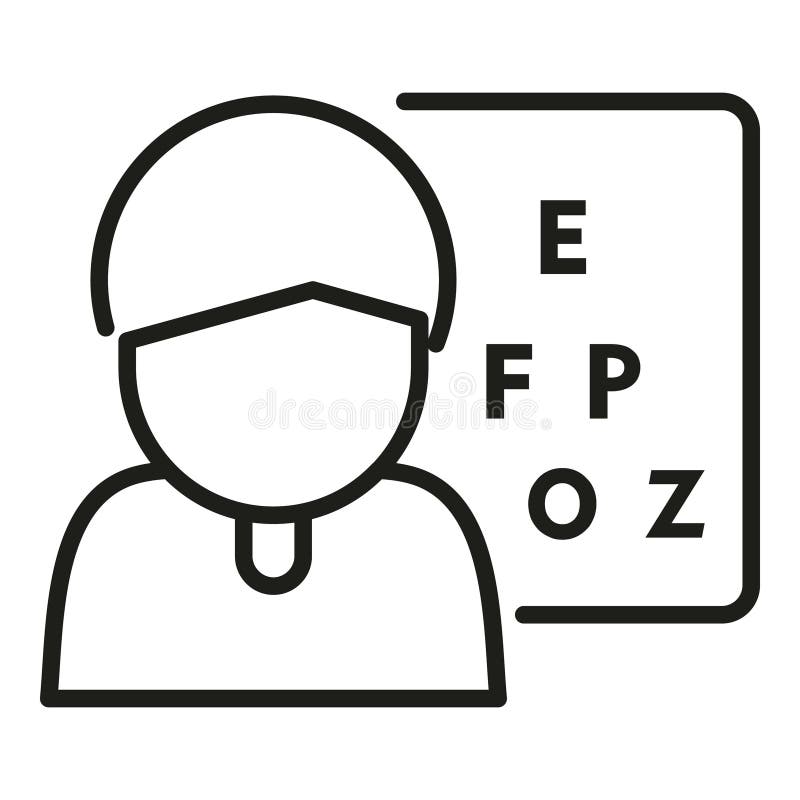 Eye Banner Icon Outline Vector. Test Glasses Stock Vector ...