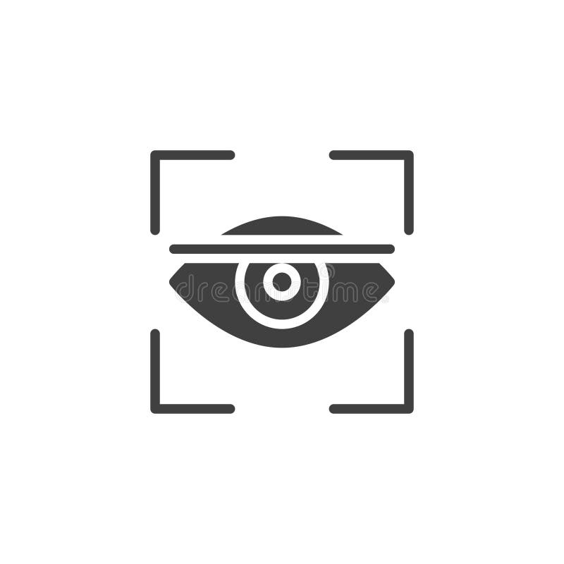 Eye Biometric Verification Vector Icon Stock Illustration - Illustration of protection, privacy ...