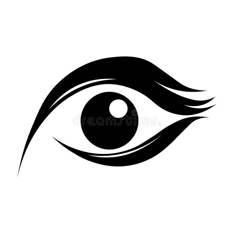 Eye Black Vector Icon on White Background Stock Illustration ... Eye Black Vector Icon on White Background Stock Illustration ...