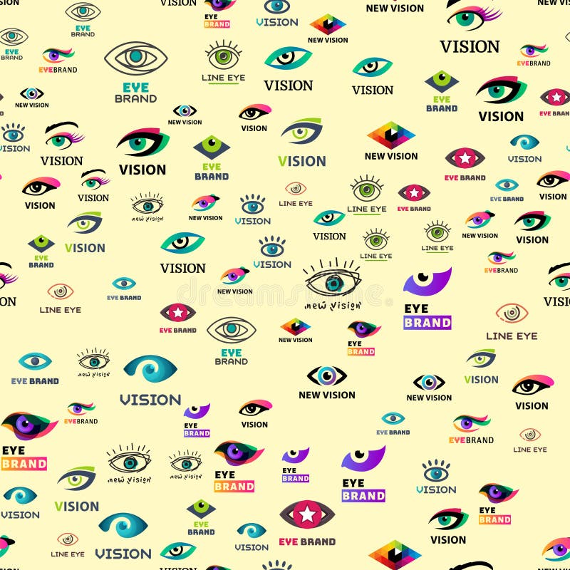 Eye Blinker Seamless Pattern Vision Daylight Glimmer Template Keeker ...