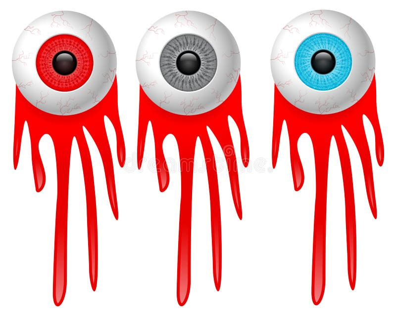 Eye and blood stock vector. Illustration of blue, blood - 29239362