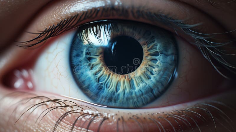 Super Realistic Dolphin Eye - Close-up Blue Eye Renderings Stock ...