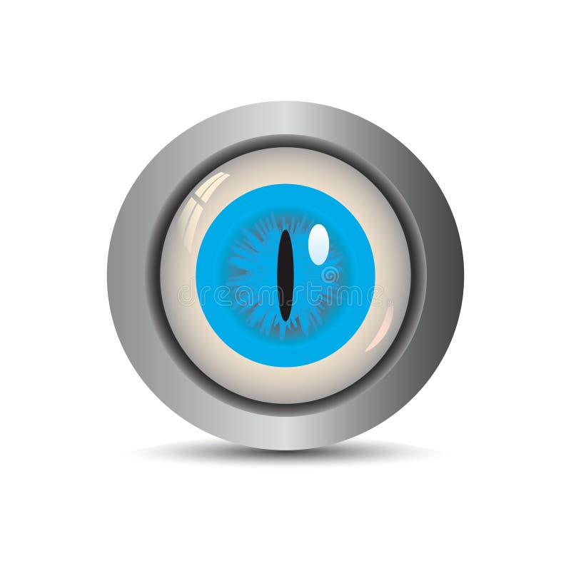 Eye Button -EPS Vector- stock vector. Illustration of blue - 9648029