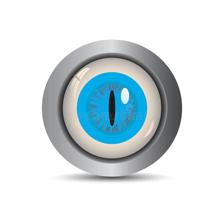 Eye Button -EPS Vector- stock vector. Illustration of blue - 9648029