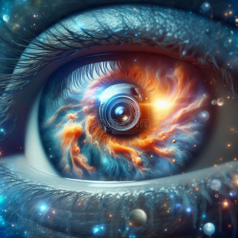 Cosmic Vision stock photo. Image of enlightenment, pupil - 312182642