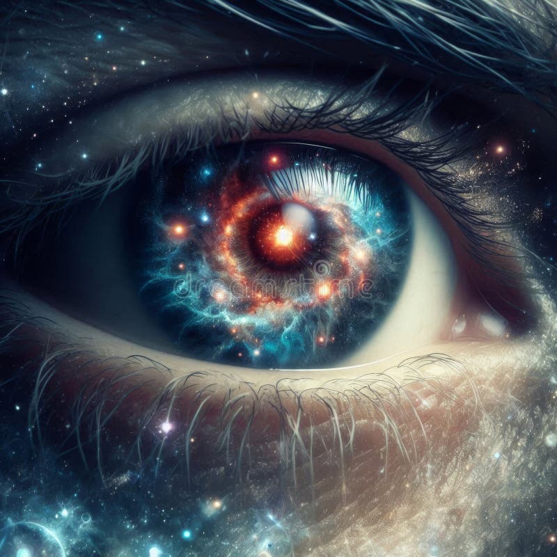 Universe Eye stock illustration. Illustration of galaxy - 328627815