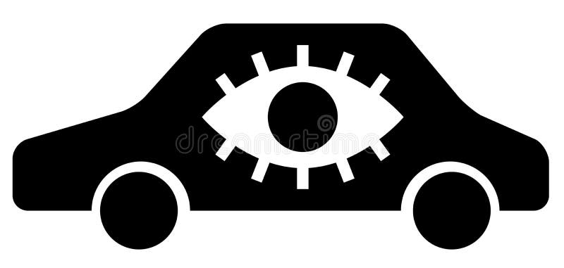 Eye Car Stencil stock vector. Illustration of vector - 135160511
