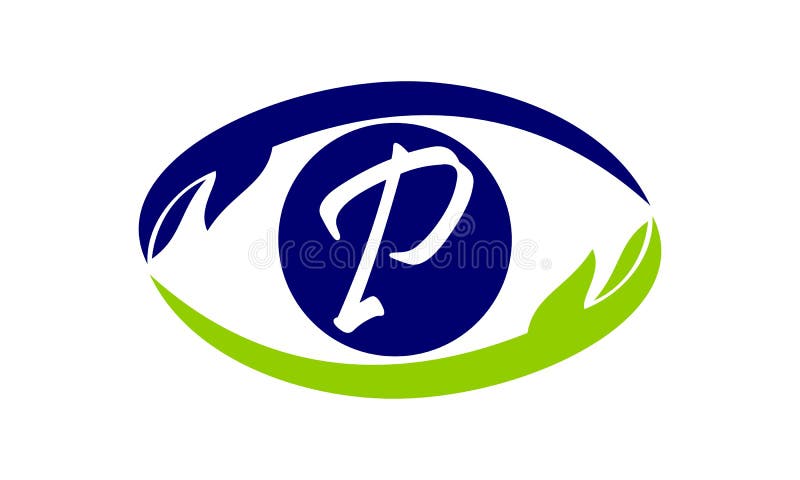 Eye Care Solutions Letter P Stock Vector - Illustration of helping ...