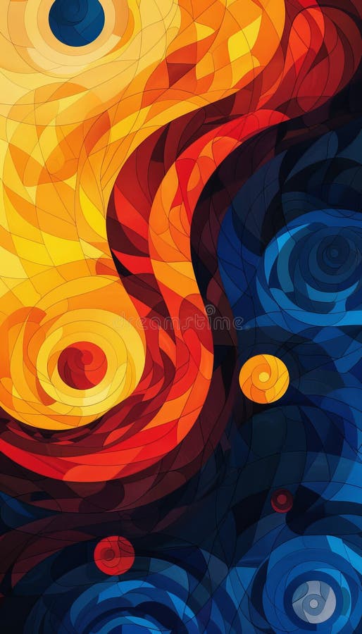 Eye Catching Abstract Backdrop with Vivid Circular Patterns for a ...