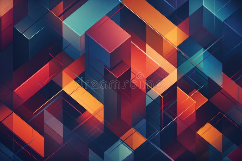 An Eye-catching Abstract Background Featuring a Lively Mix of Squares ...