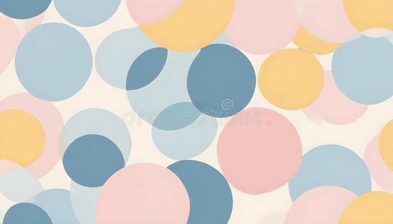 An Eye-catching Abstract Composition of Overlapping Pastel-colored ...
