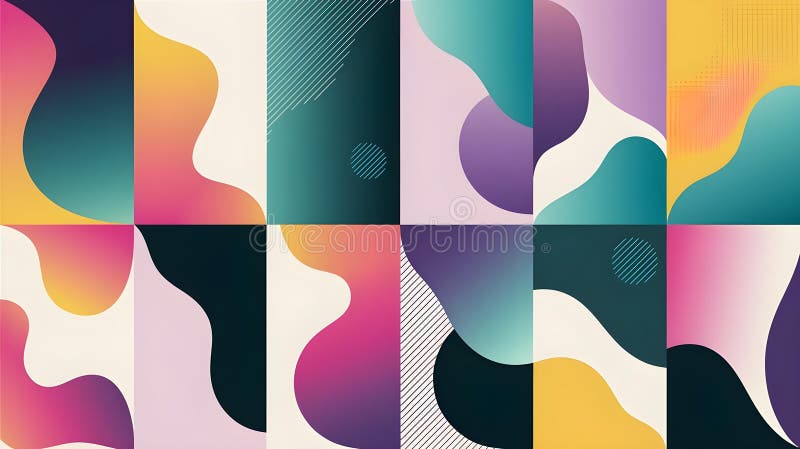 An Eye-catching Artwork Comprised of Fluid Gradients and Geometric ...