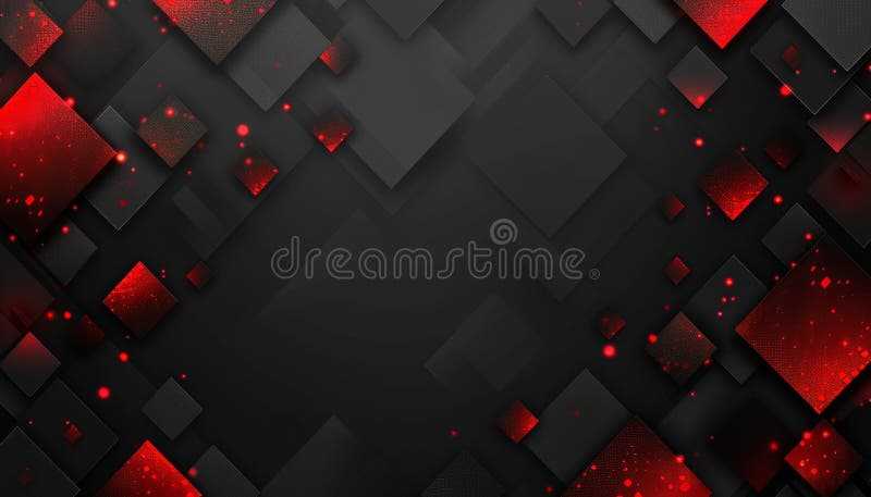 Eye Catching Black and Red Geometric Pattern Banner for Impactful ...