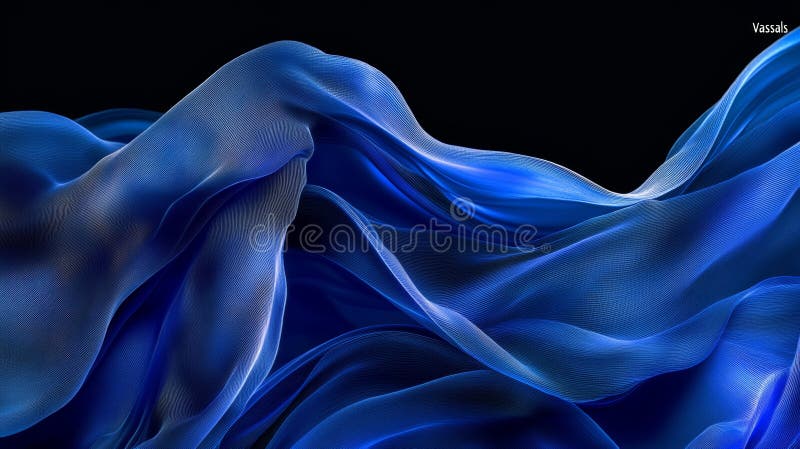 An Eye-catching Blue Abstract Form, Highlighted on a Dark Textured ...