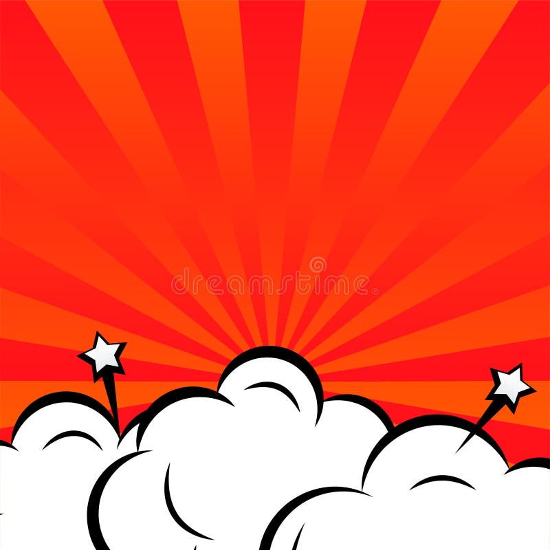 Eye Catching Cartoon Empty Speech Bubble Radial Background Design Stock ...