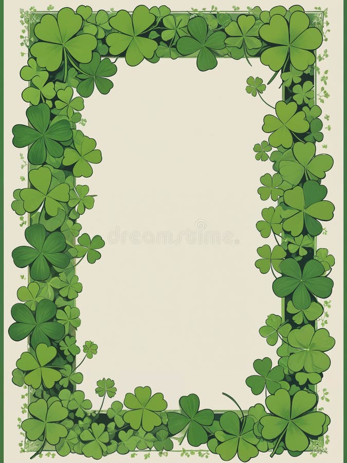 Eye-Catching Clover Frame stock illustration. Illustration of digital ...
