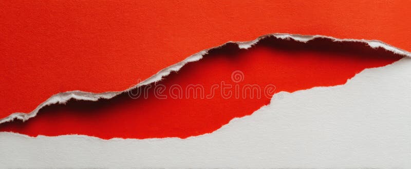 The Eye-Catching Contrast of Torn Red and White Paper.AI Generated ...