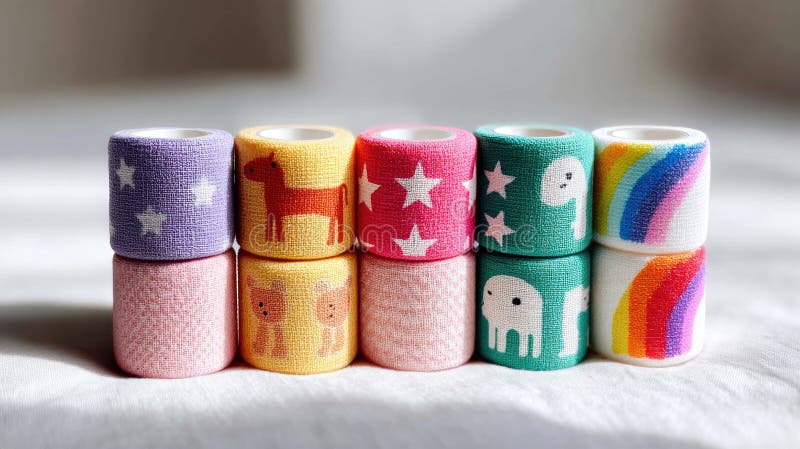 Patterned Bandages Stock Illustrations – 8 Patterned Bandages Stock ...