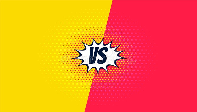 Eye Catching Duel Comparison Versus Poster in Comic Style Stock Vector ...