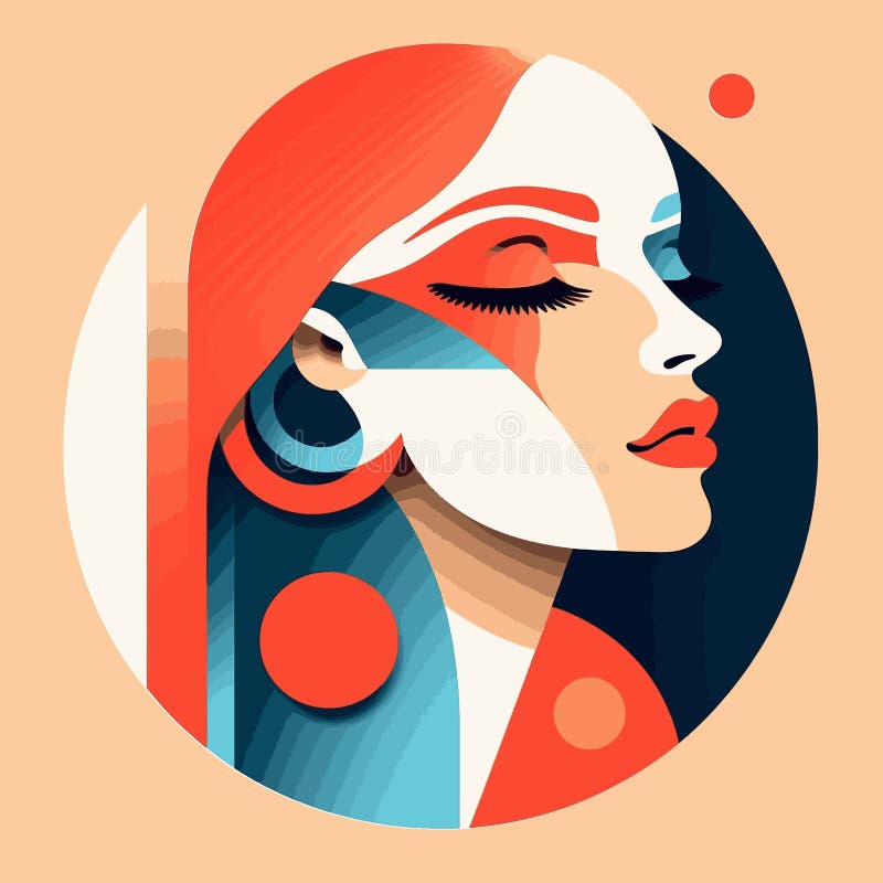 Eye-catching Girl in Glasses,portrait Design Image Stock Vector ...