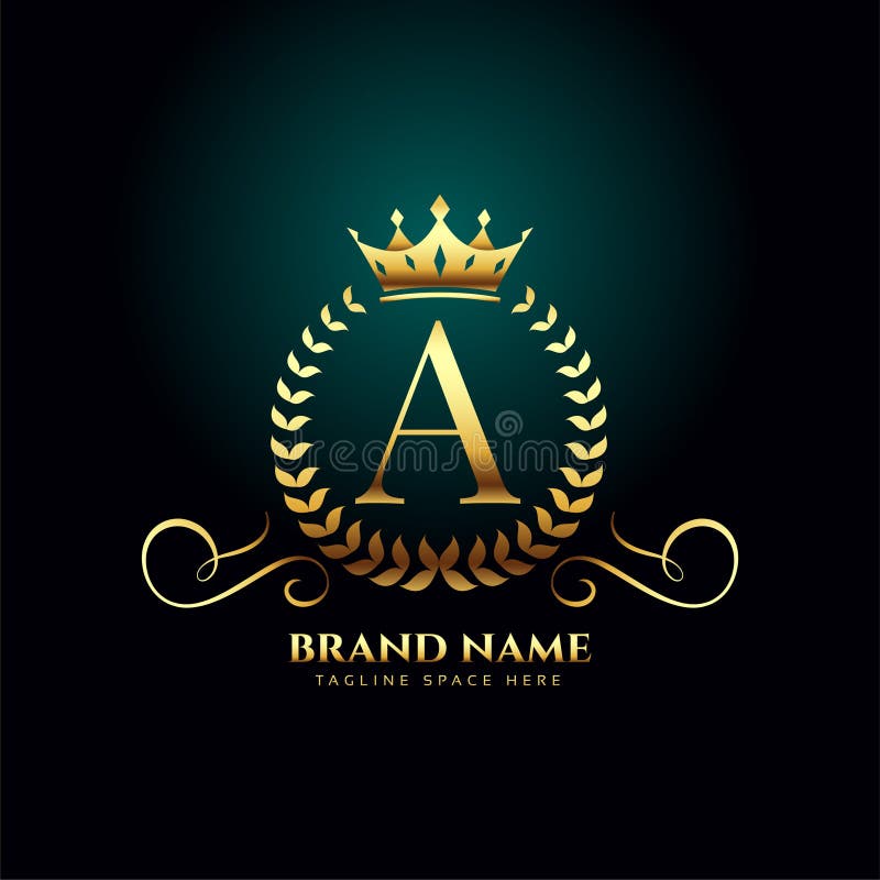 Eye Catching Golden Letter a Monogram Background with Floral Decoration ...