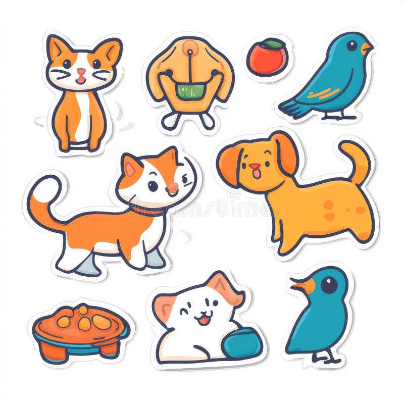 An Eye-catching Group of Cartoon Animals Made from Realistic, High ...