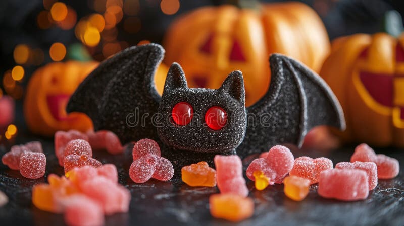An Eye-catching Gummy Candy Halloween Bat Designed in 3D Perfect for ...