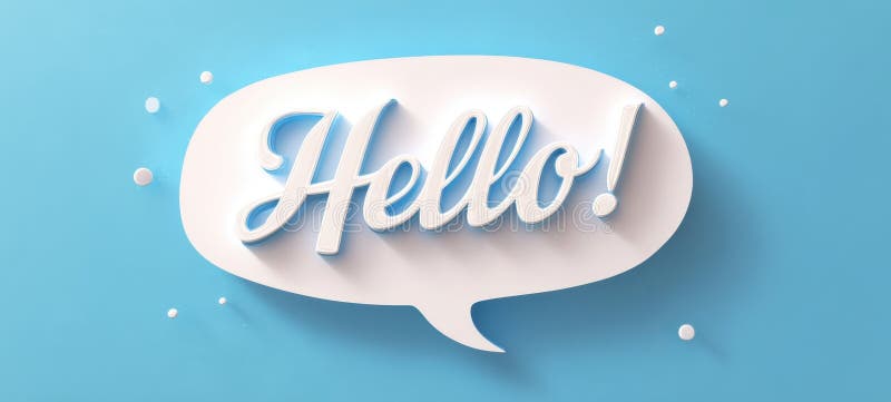 The Eye-Catching Hello Message in a Charming Speech Bubble Design. AI ...