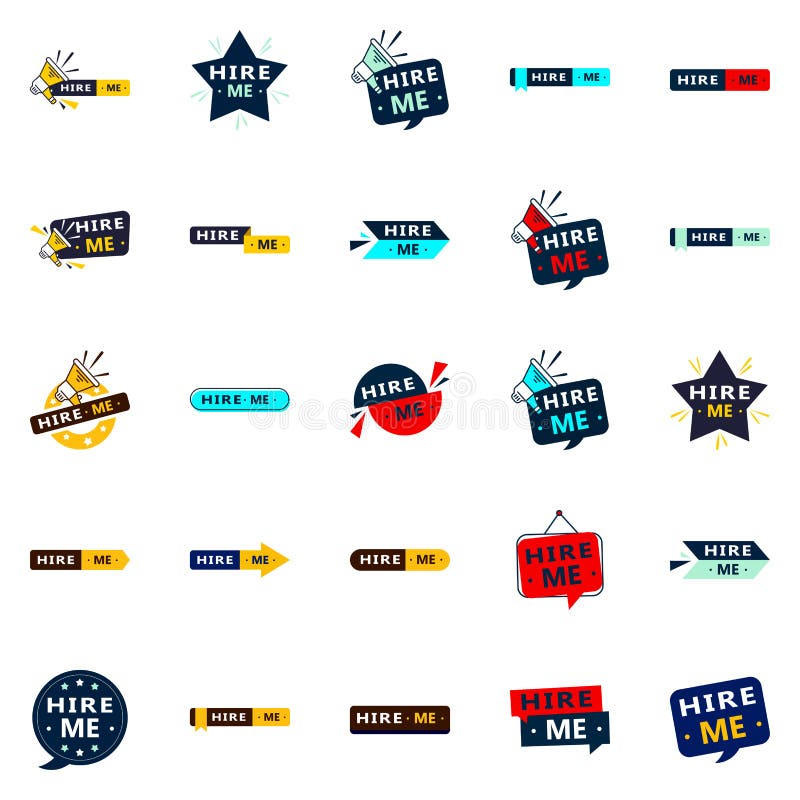 25 Eye-catching Hire Me Banners To Get You Noticed Stock Vector ...