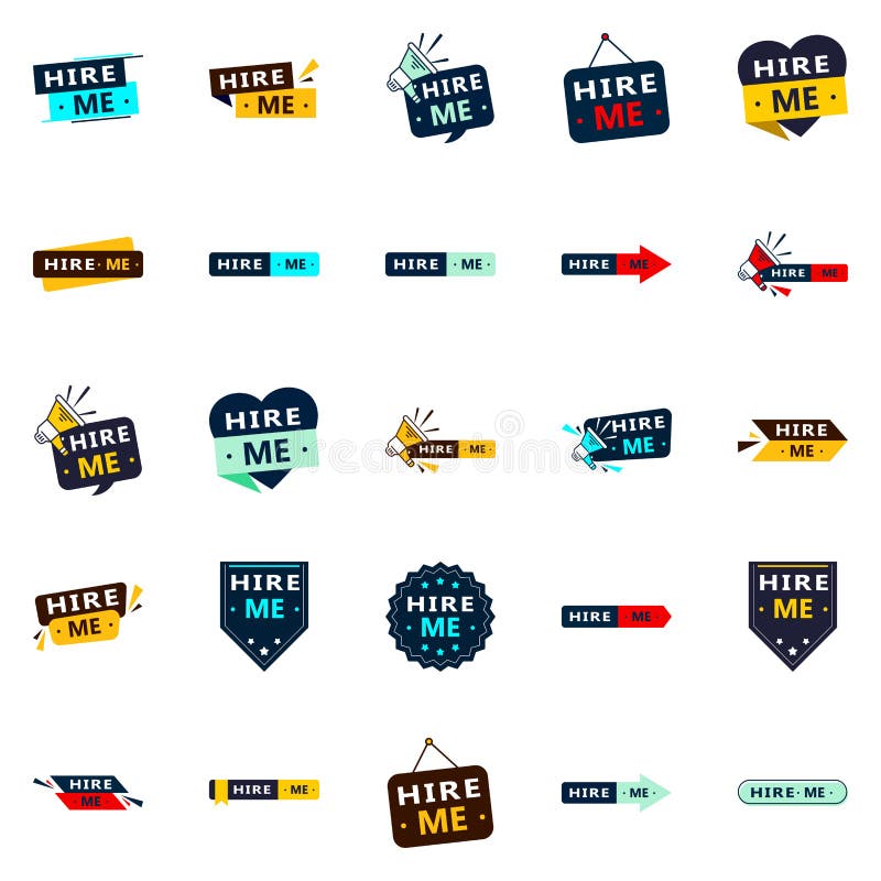 25 Eye-catching Hire Me Banners To Get Your Message Across Stock Vector ...