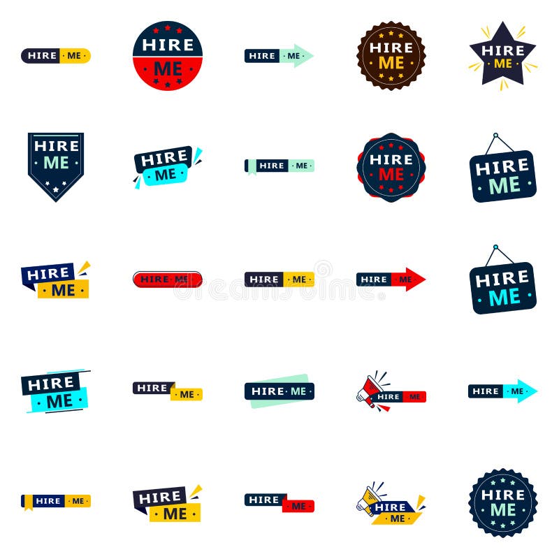 25 Eye-catching Hire Me Banners To Get Your Message Across Stock Vector ...