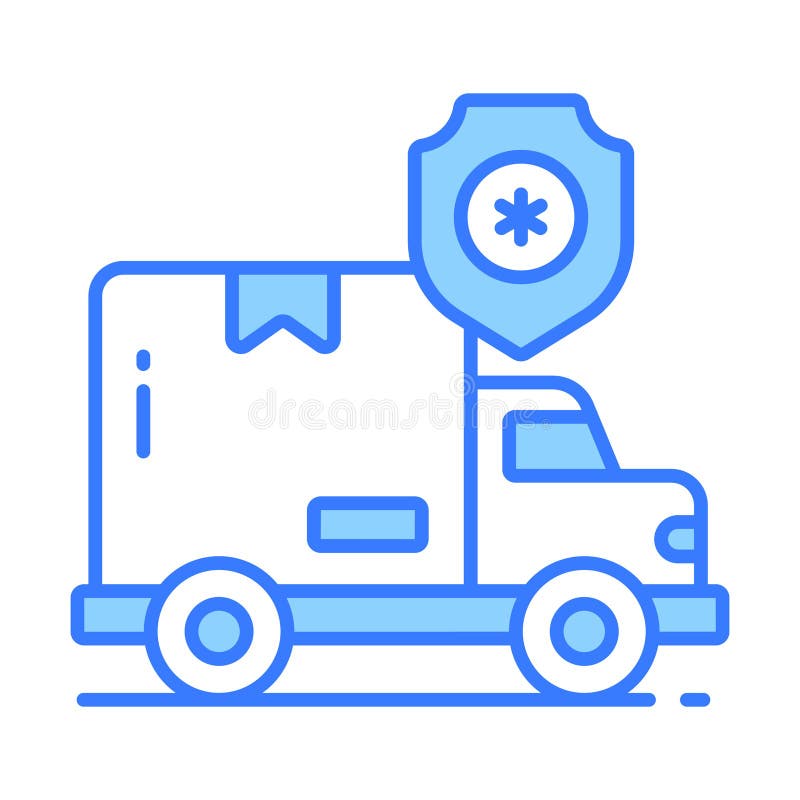 An Eye Catching Icon of Auto Insurance, Cargo Van Insurance Concept ...
