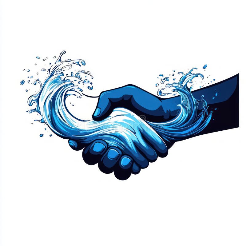 An Eye-catching Illustration of a Handshake that is Creatively Designed ...