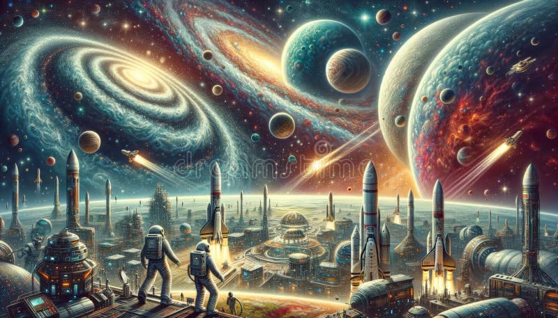 Eye-catching Illustrations of Planets, Galaxies, Astronauts, Rockets ...