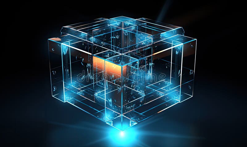 An Eye-catching Image of Cubic Shapes Exuding Mesmerizing Neon Glow ...