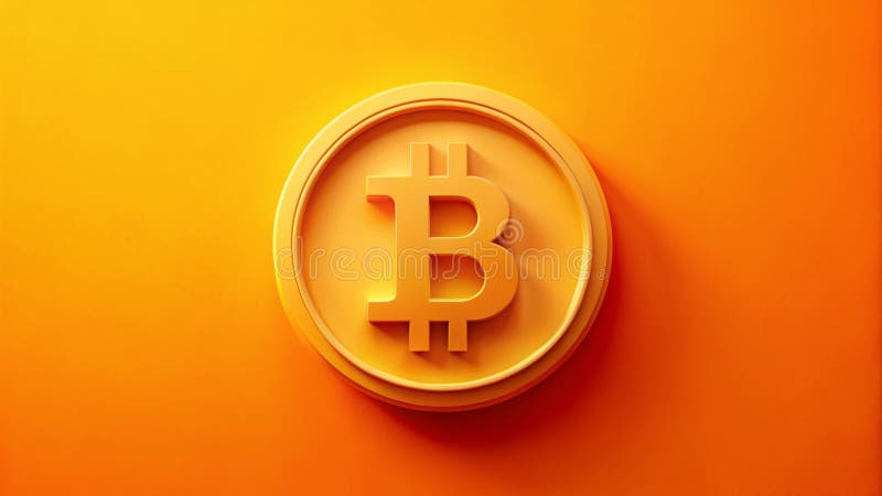 Orange Bitcoin Background Versatile Design Template for Crypto Finance ...