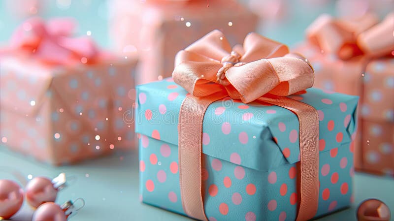 Chic Gift Boxes on Pastel Background: Perfect for Celebrations and ...
