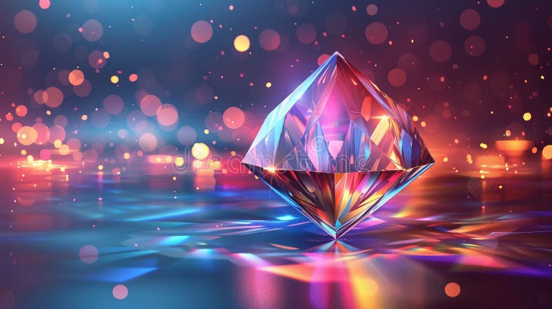 Glowing Diamond Background. Abstract Geometric Concept Stock ...