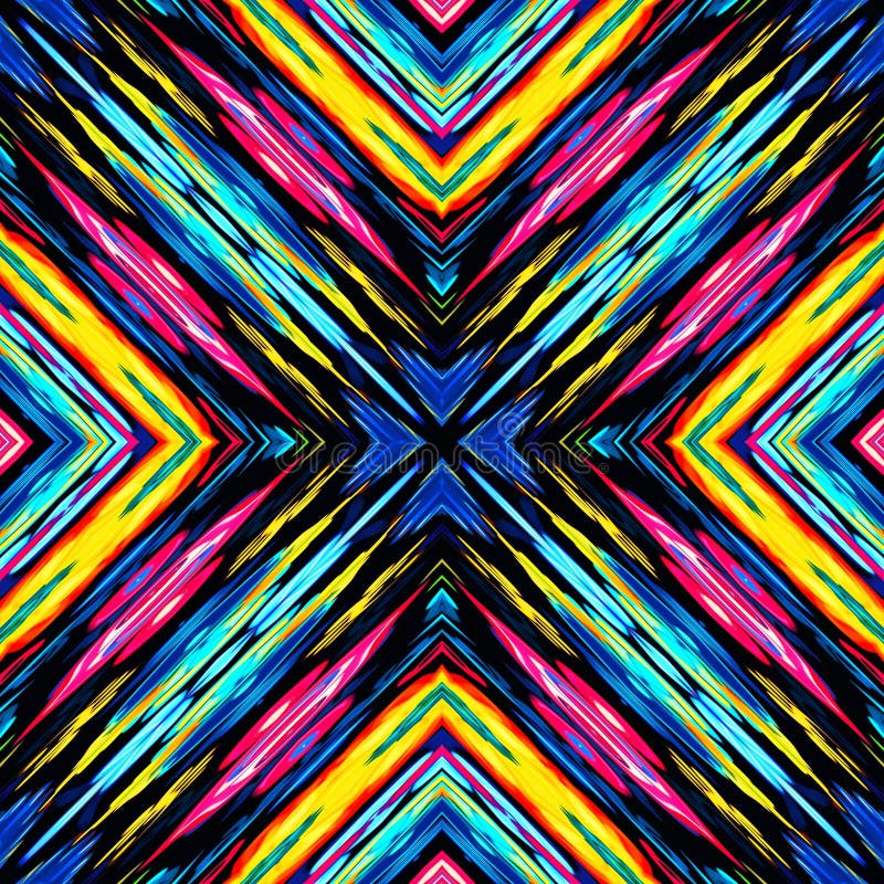 Eye-catching Image of a Vibrant Pattern on a Sleek Black Background ...