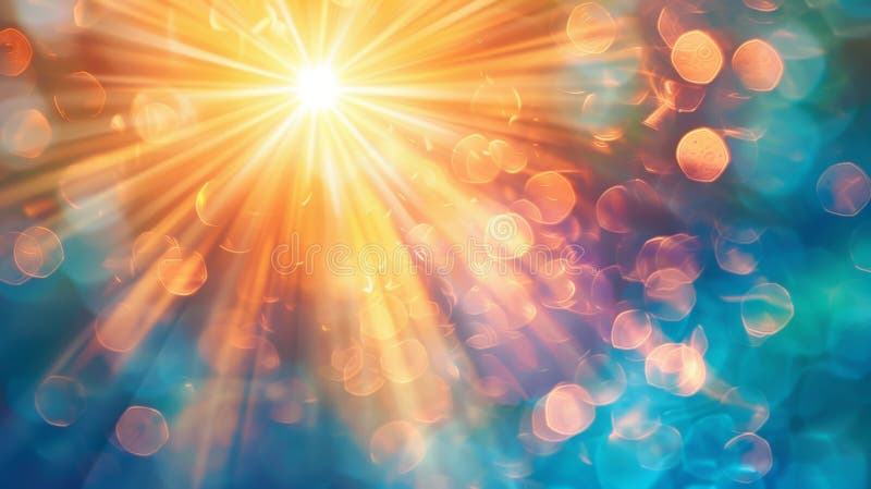 An Eye-catching Lens Flare Effect with Vibrant Light and Beams Stock ...